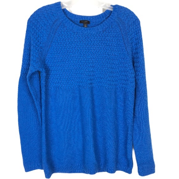 Talbots | Sweaters | Talbots Blue Cashmere Blend Crew Neck Sweater ...